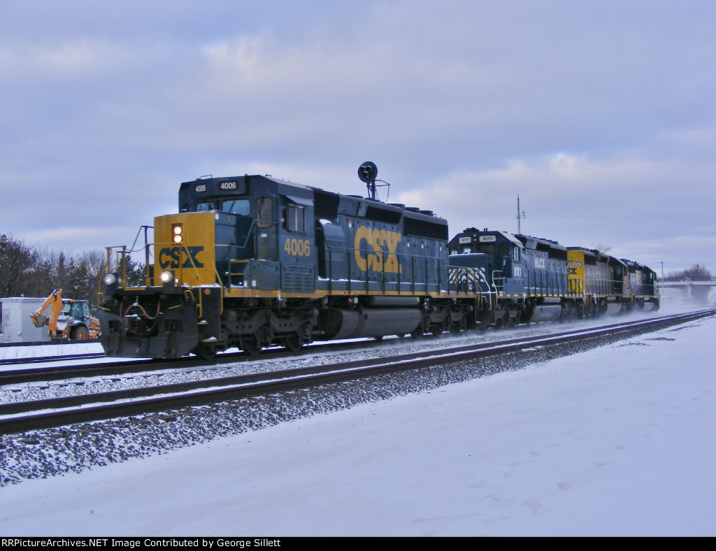 CSX 4006 leads a small power move west.